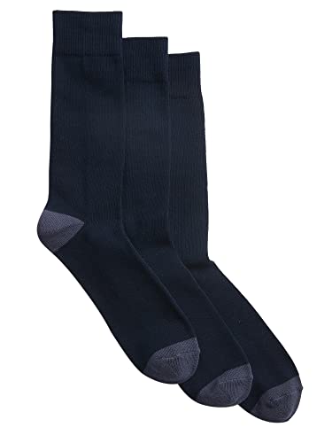 GAP Mens Crew Socks, Multi-Pack Adult Socks, Soft & Stretchy, New Classic Navy, One Size