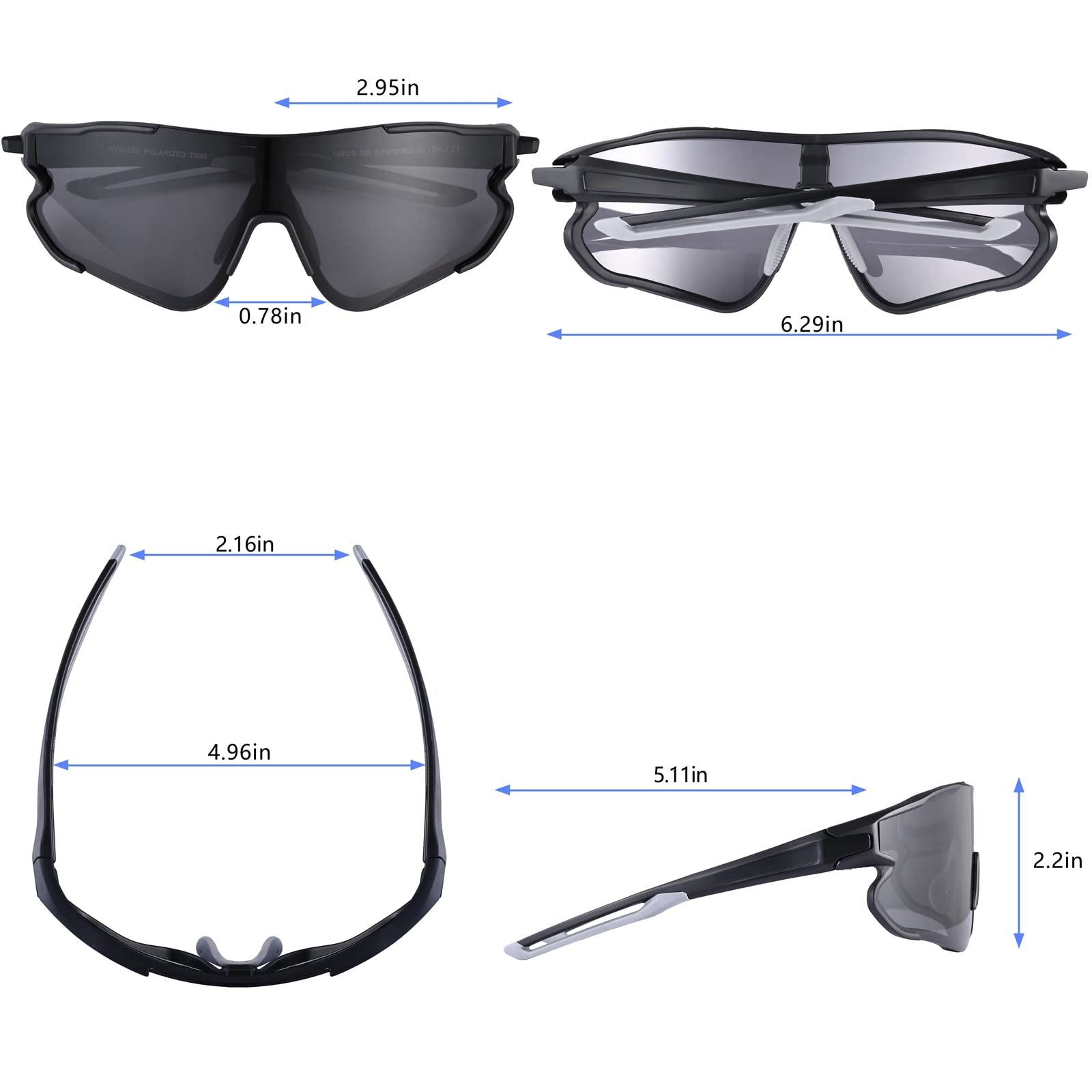 AMEXI Round Wood Sunglasses for Men Women, Men Sunglasses Polarized Retro Sunglasses for Men CN8048(Green Silver) (style3:black)