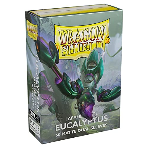 Dragon Shield Bundle: 2 Packs of 60 Count Japanese Size Dual Matte Card Sleeves - Matte Eucalyptus