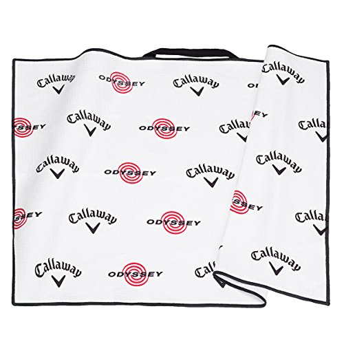 Callaway Golf 2017 Microfiber Callaway And Odyssey Tour Towel, White, 20 x 30