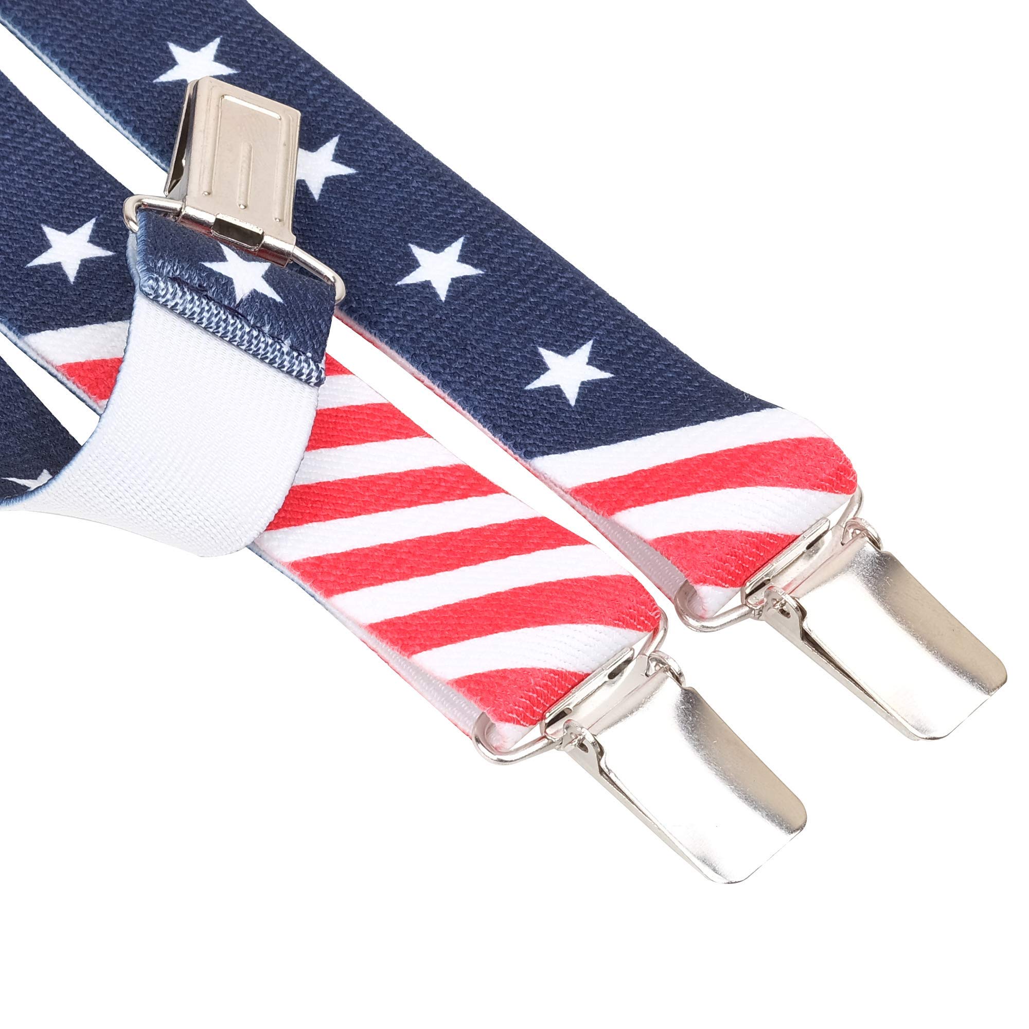 Action Ward Womens Suspenders – Y Back Style – 1" Width - Comfortably Adjustable Elastic Straps and Metal Clips (Cream)