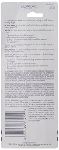 L'Oreal Paris Telescopic Mascara, Black [905] 0.27 oz (Pack of 2)