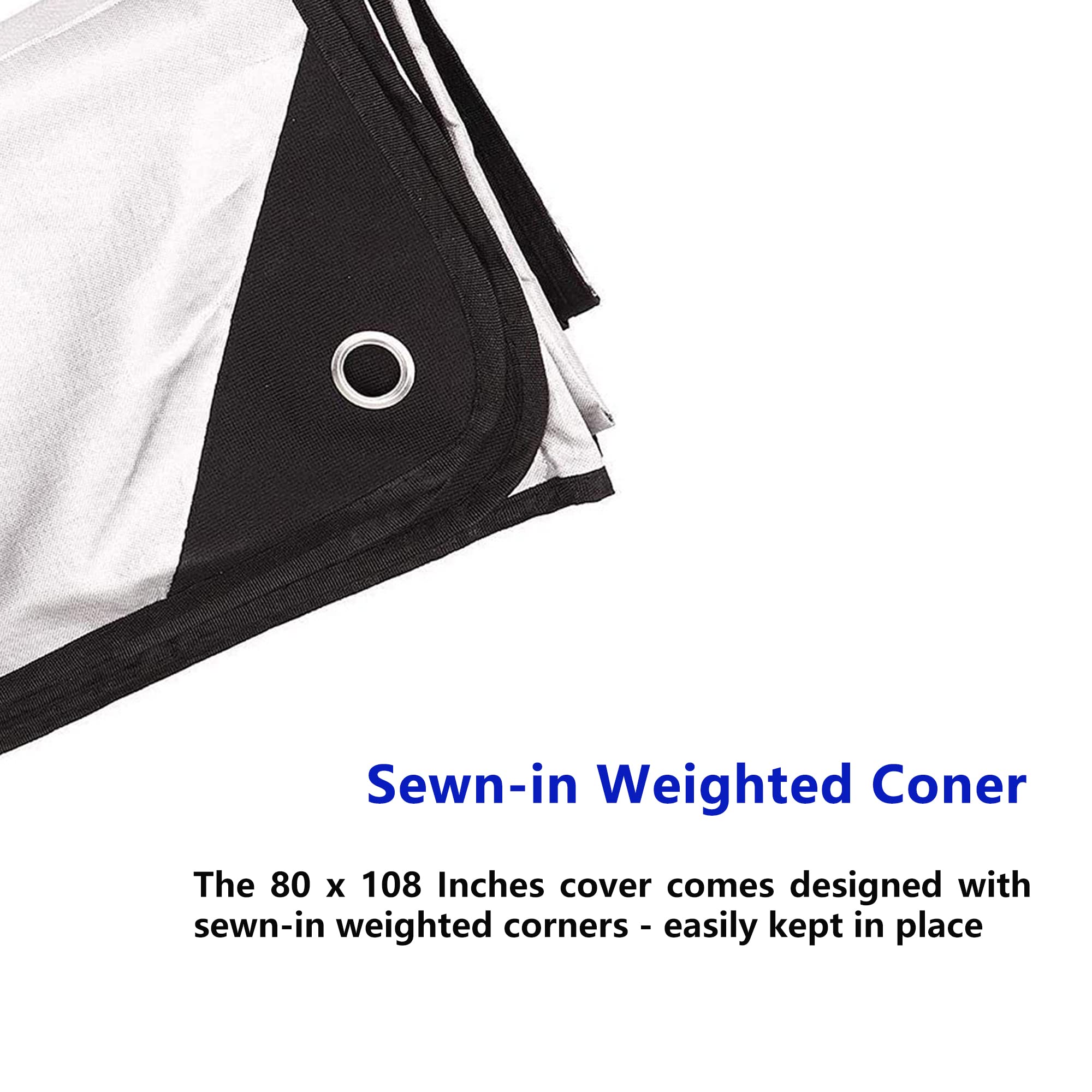 Drum Set Dust Cover Large 78"x 98β Premium Black Waterproof 420D Oxford Fabric Drum Set Cover with Sewn-in Weighted Corners Anti UV-Rays Protects From the Sun