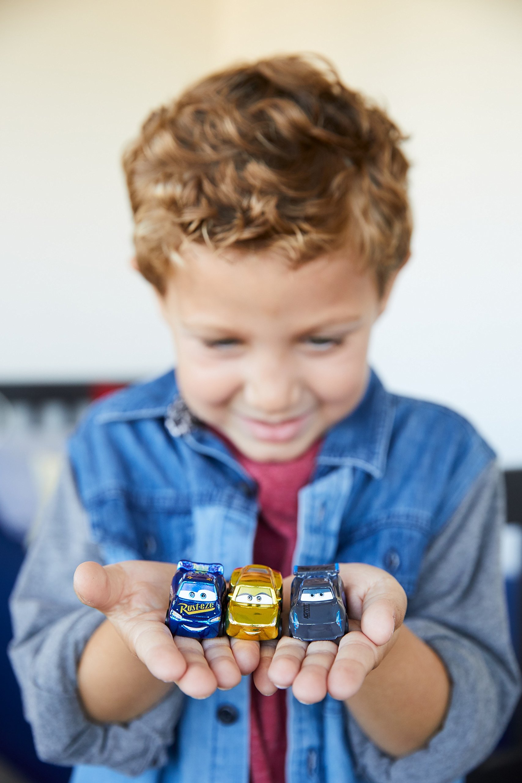 Disney Car Toys Mini Racers Vehicles, 3 Pack - Mater, Ramone, Red Exclusive