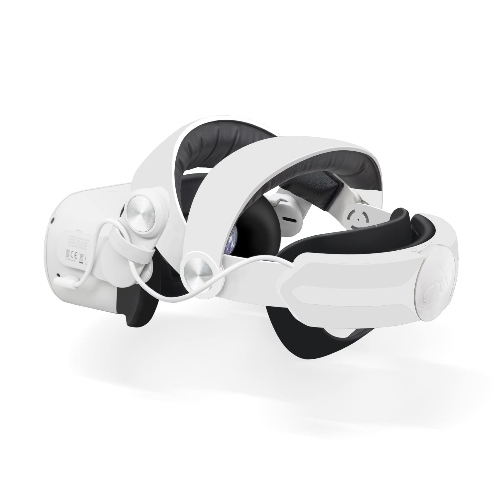 8VR Head Strap with Battery for Oculus Quest 2, Adjustable Elite Strap with 6000mAh Battery Pack for Enhanced Comfort and Playtime in VR, Fast Charging and Counter Balance Quest 2 Accessories