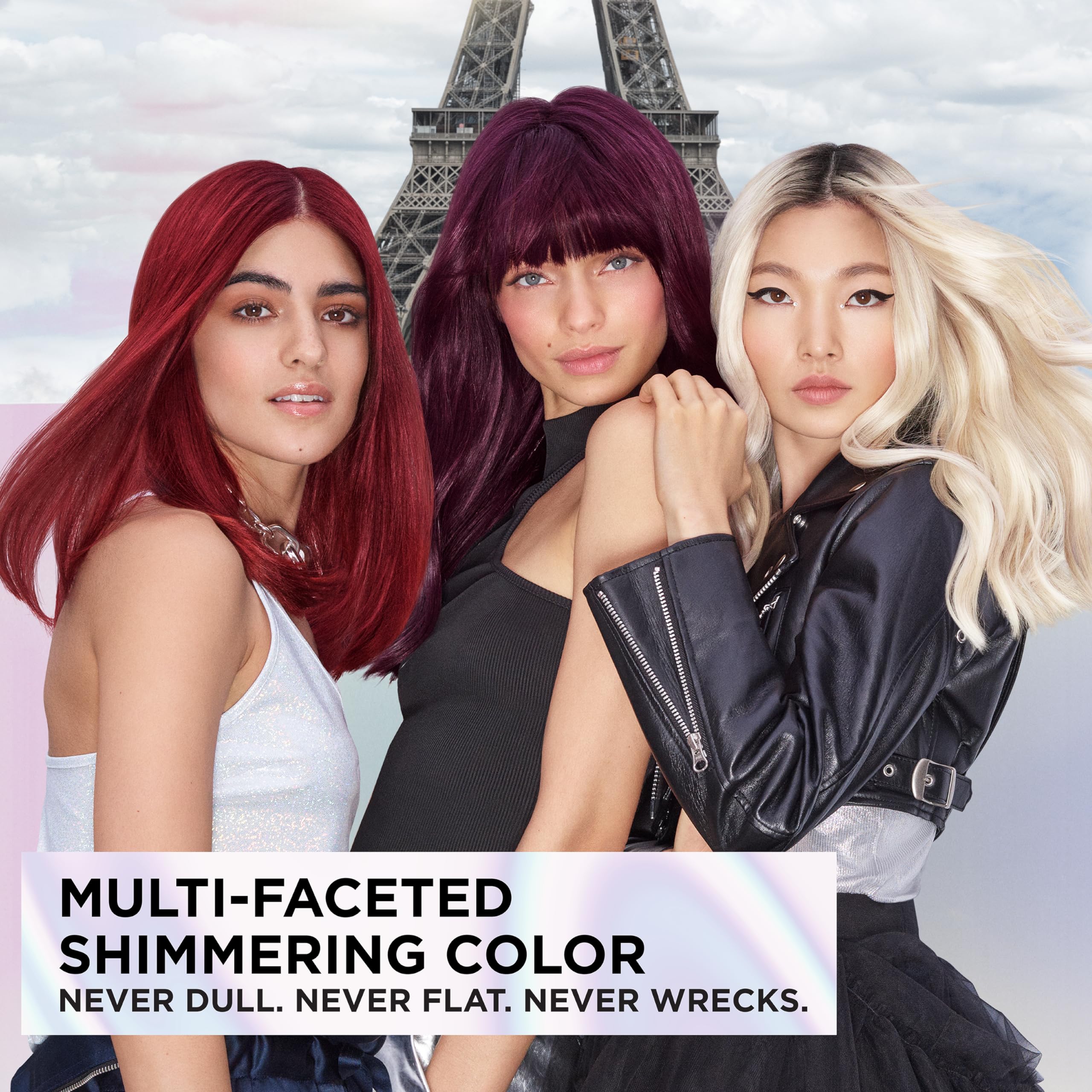 L'Oreal Paris Feria Multi-Faceted Shimmering Permanent Hair Color, R68 Ruby Rush (Rich Auburn True Red), Pack of 1, Hair Dye