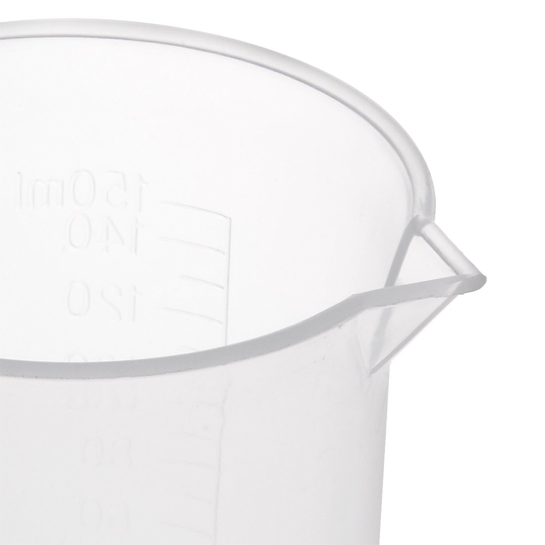 uxcell Measuring Cup 150ml PP Plastic Graduated Beaker Transparent for Lab Kitchen liquids 11pcs