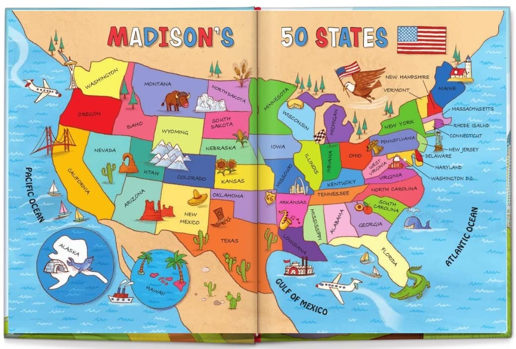 USA Road Trip - Personalized Children's Story - I See Me! (Hardcover)