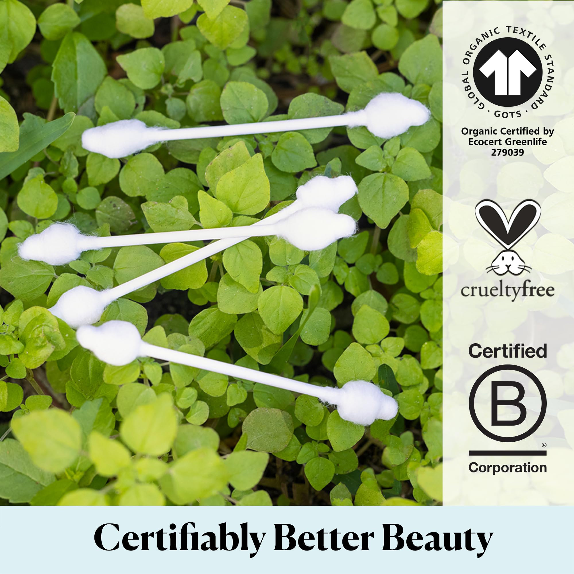 Sky Organics Organic Baby Cotton Swabs for Baby, 100% Pure Organic Cotton, GOTS Certified Organic Cotton, 60 Count