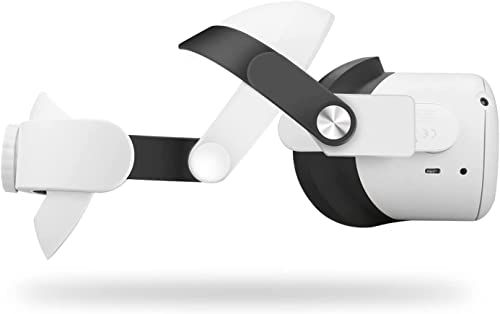 Adjustable Head Strap for Meta/Oculus Quest 2 with Head Cushion Replacement with VR Face Sweat Band