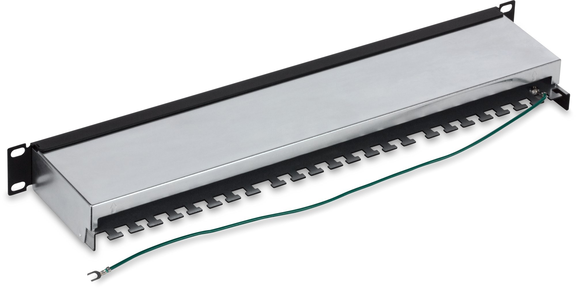 TRENDnet 24-Port Cat6A Shielded Patch Panel, 1U 19" Metal Housing, 10G Ready, Cat5e,Cat6,Cat6A Compatible, Cable Management, Color-Coded Labeling for T568A and T568B Wiring, Black, TC-P24C6AS