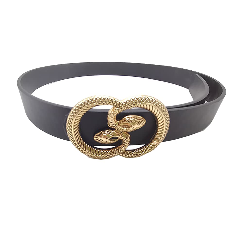 AmerStar Belts for Women,Women Fashion Leather Belt for Jeans Pants Dress Skinny Belt for Dresses Retro Ladies Waist Belt (NB0000095|AR-Snake In Black)