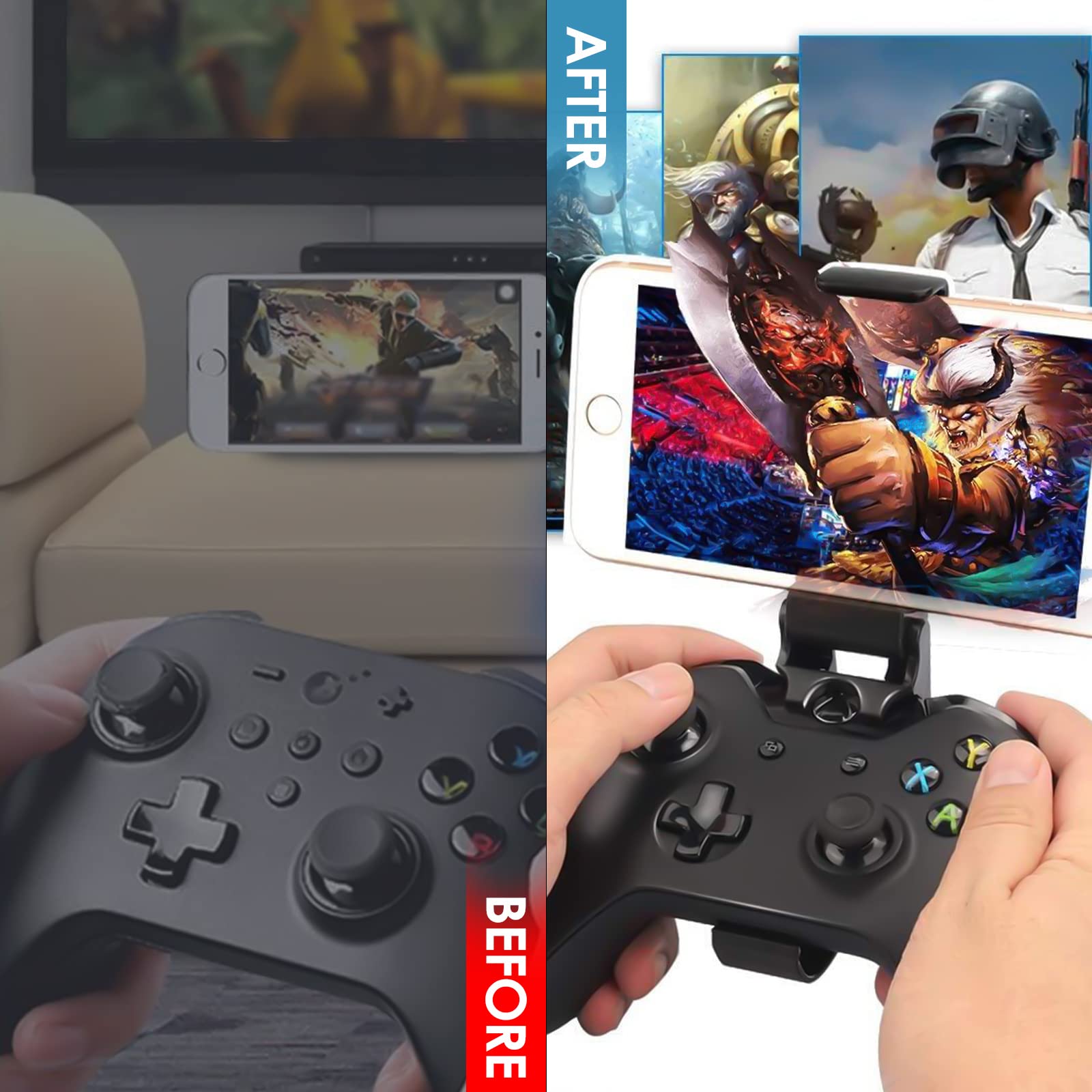 ANLINKSHINE Phone Controller Mount Gamepad Controller Phone Clip Foldable Clip Stand Compatible with Xbox ONE, Xbox ONE S Controller (Black)