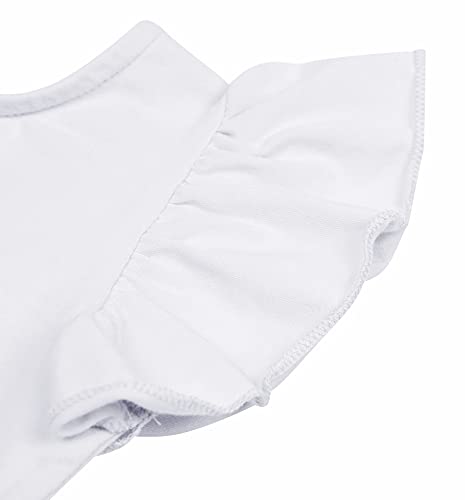 Newborn Baby Girls Flutter Sleeve One-piece Romper Ruffle Leotard Cute Bodysuit Outfits