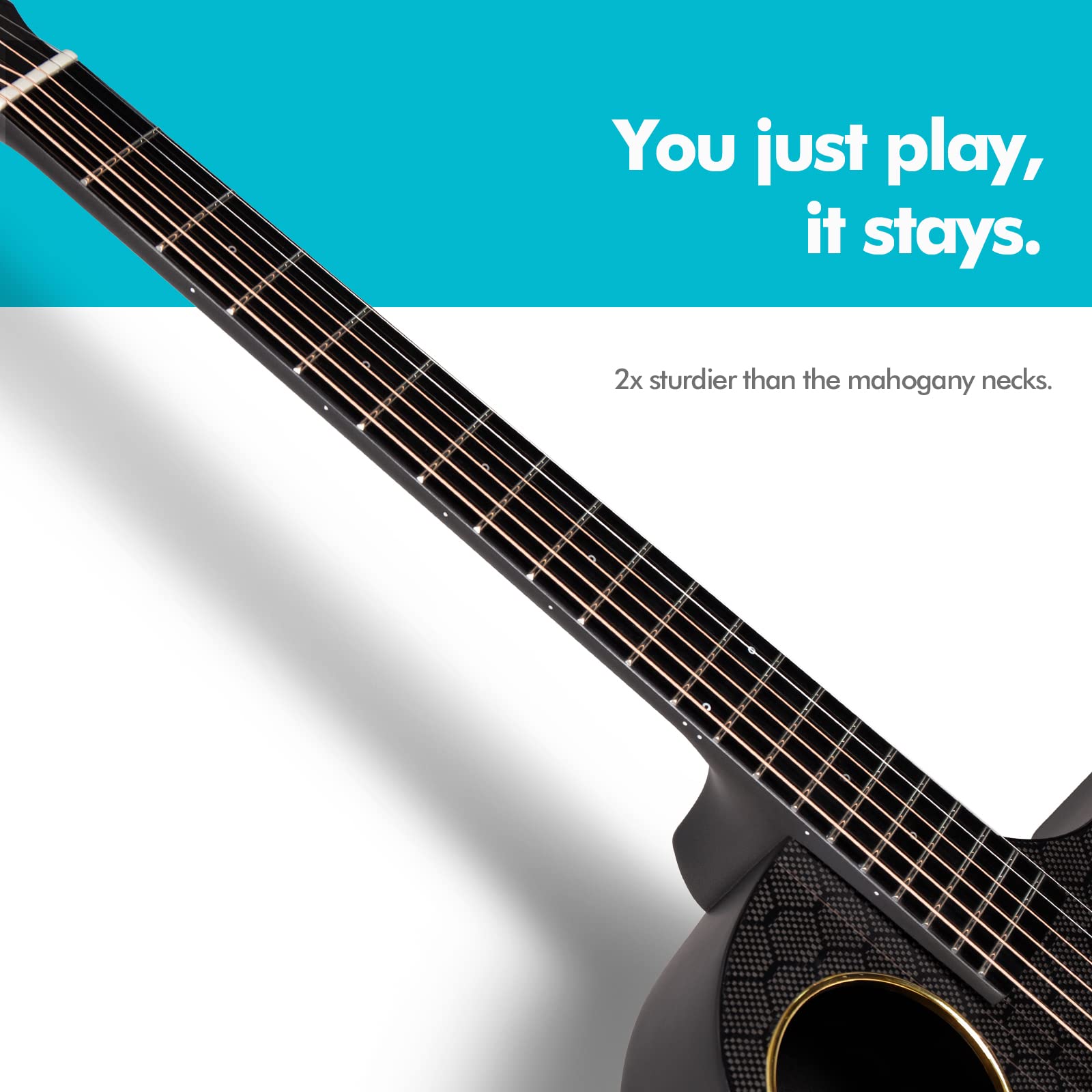 Enya Acoustic Electric Guitar Carbon Fiber X4 PRO AcousticPlus 41” 4/4 Sized Guitar Bundle with Hard Case, Leather Strap, Instrument Cable & USB Type-C Charging Cable(X4 PRO)