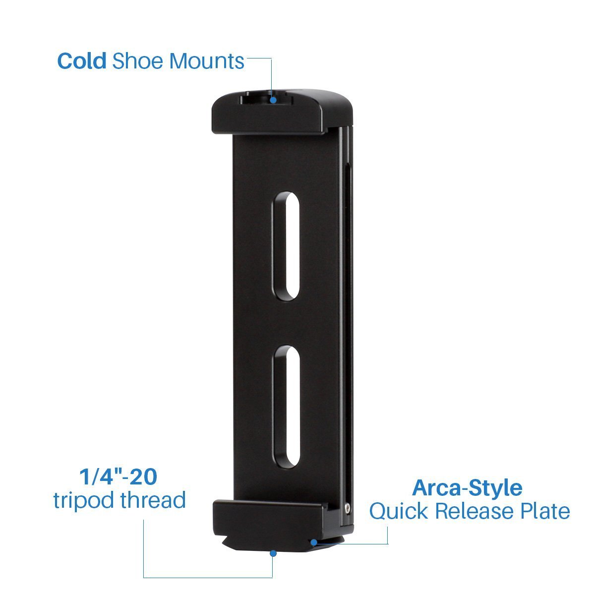 ULANZI Aluminum iPad Tablet Tripod Mount Light Attachment w ipad,7.9-12.9 inches Adjustable Clamp w Cold Shoe Mount Compatible with iPad Mini iPad 2/3/4, iPad Air/Air2, iPad Pro Video Recording