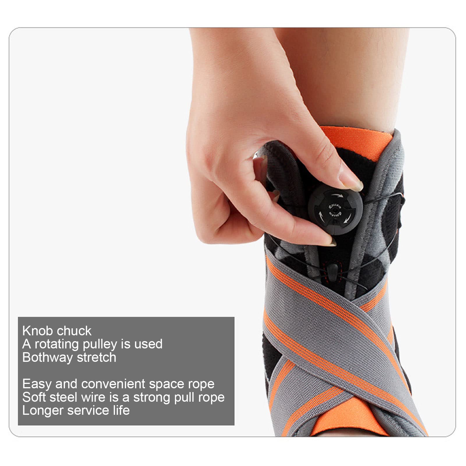 Ankle Support, Ankle Brace Breathable Compression Ankle Support Wrap for Injury Recovery (M)