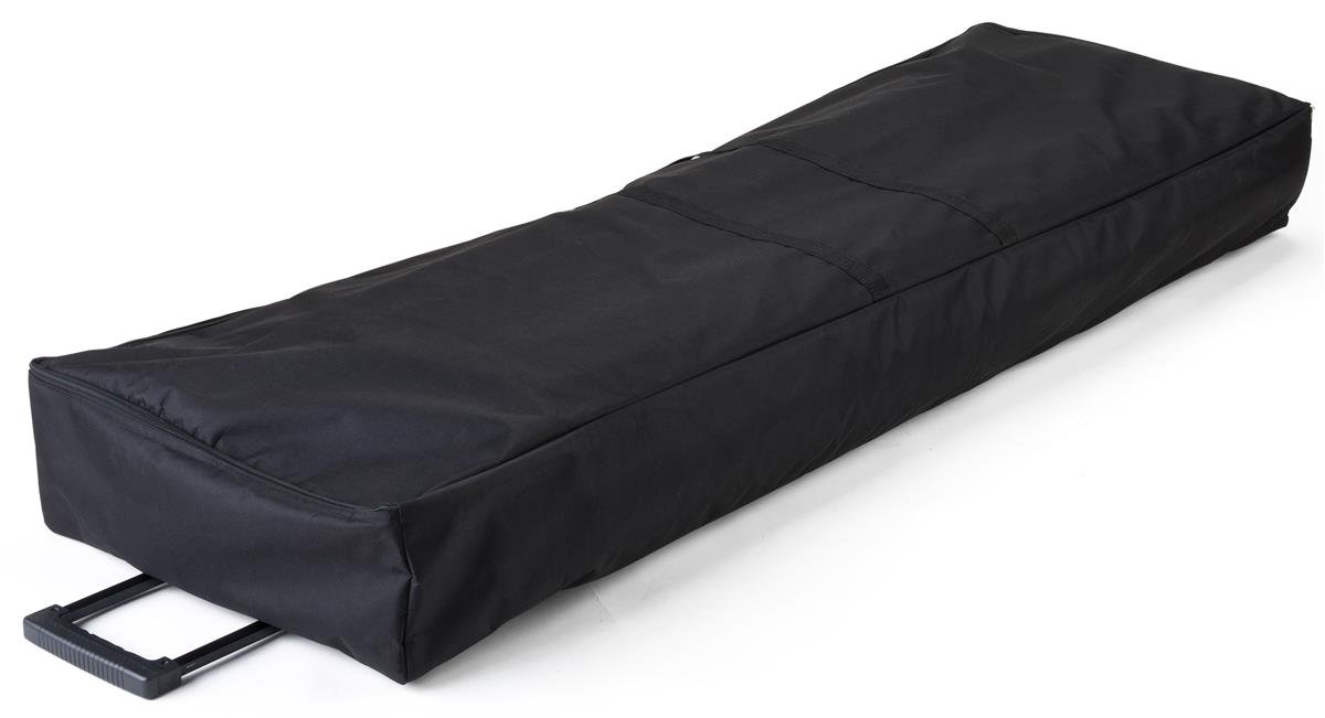 Displays2go, Rollable Carpet Black Carry Bag, Wheels, Aluminum and Canvas Construction - Black (SOCASE01)