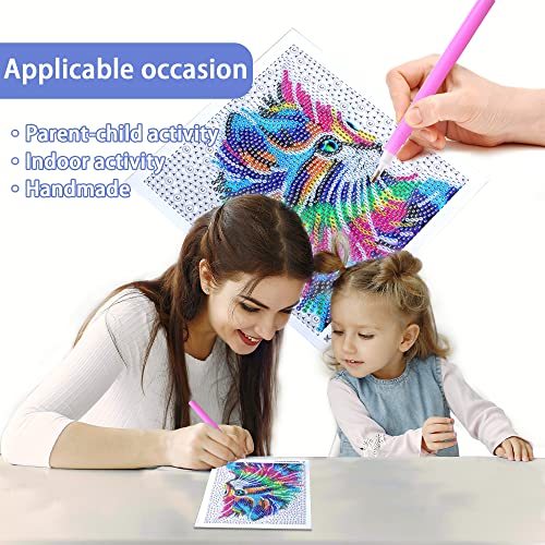 FURDOHAI 5d Diamond Art for Kids Suitable for Ages 6-12 Diamond Art and Crafts Creative Gift (cat)