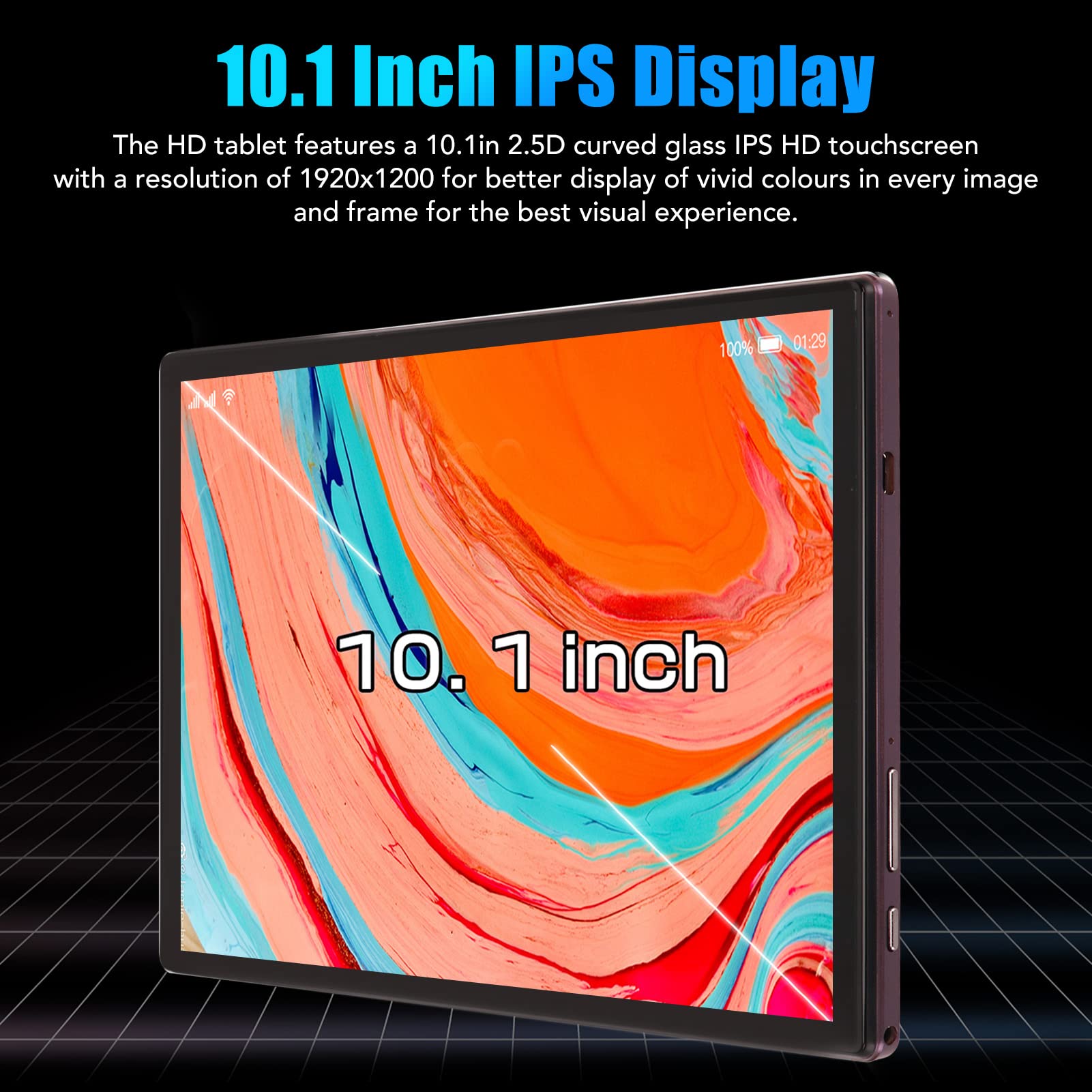 AMONIDA 4G Call Tablet, 2.4G 5G WiFi 100-240V 8GB 128GB 1920x1200 Resolution 10.1in Writing Tablet for Android 11 (US Plug) (AMONIDAp25xe9cih4-12)