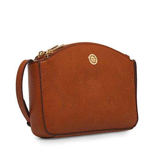 Anne Klein perf Ring Logo Triple Compartment Crossbody, Ginger Biscuit/Ginger Biscuit