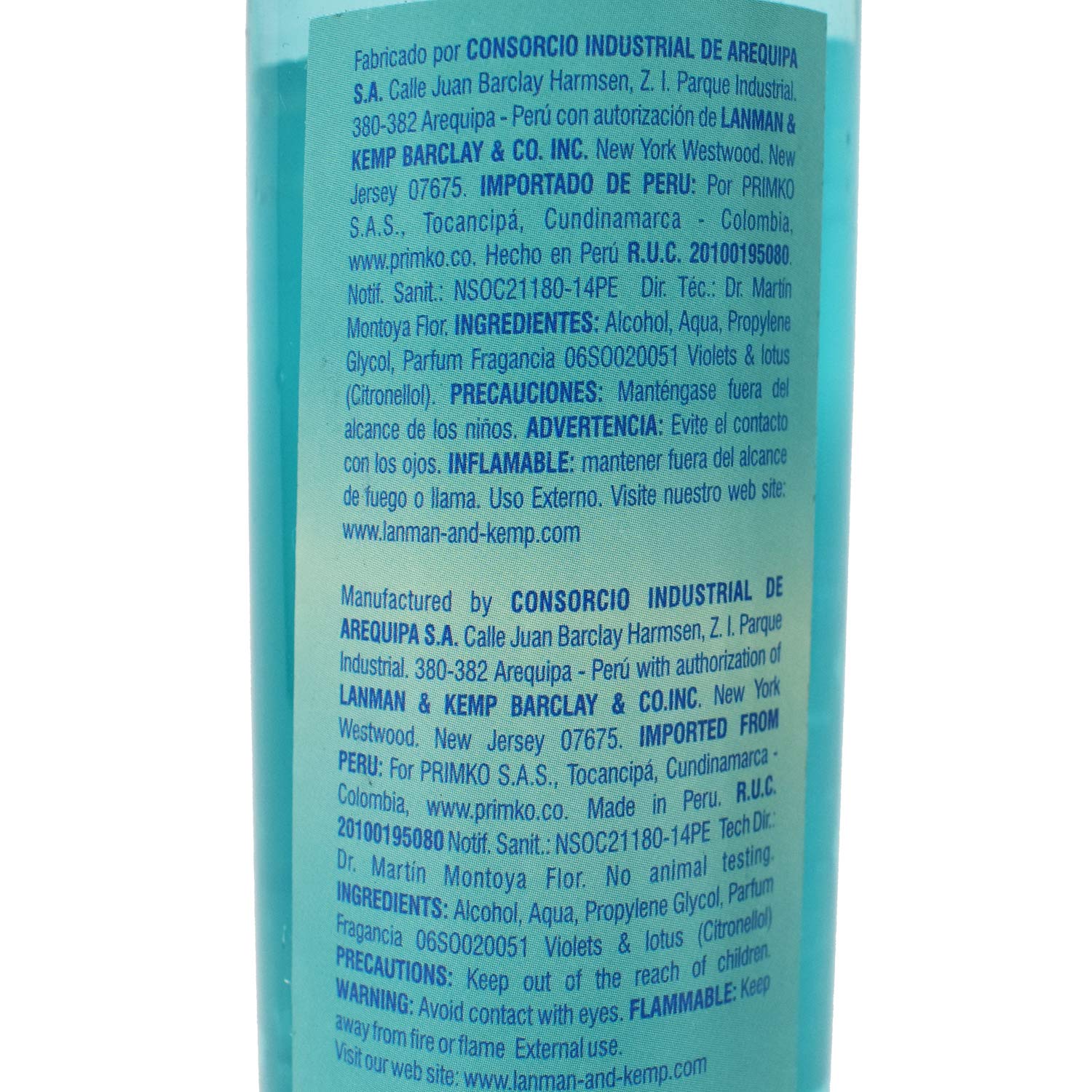 M & L Lotus 7 Violets Cologne 8 Fl Oz (Colonia de Lotto y Violetas)