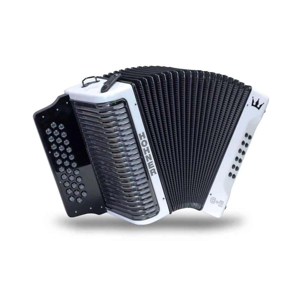 Hohner Accordions Corona C-II Accordion GCF White Rainbow