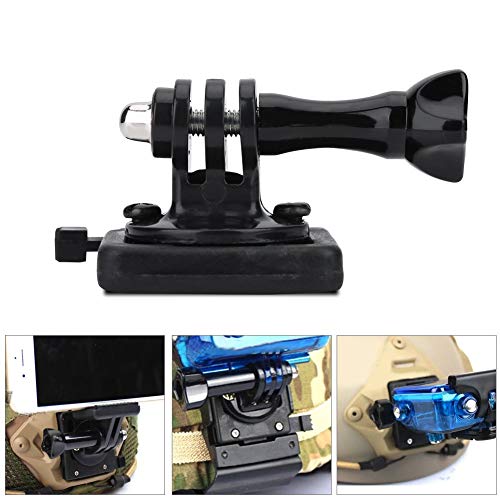 Tbest Helmet Fixed Mount, 90 Degree Rotation, for Camcorders, Cameras, SJCAM, YI Camera etc, Nylon & Plastic, Black, Helmet Camera Mount