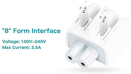 Mac AC Wall Adapter Plug Duckhead US Wall Charger AC Cord US Standard Duck Head for MacBook Mac iBook/iPhone/iPod AC Power Adapter Brick (2 PCs)