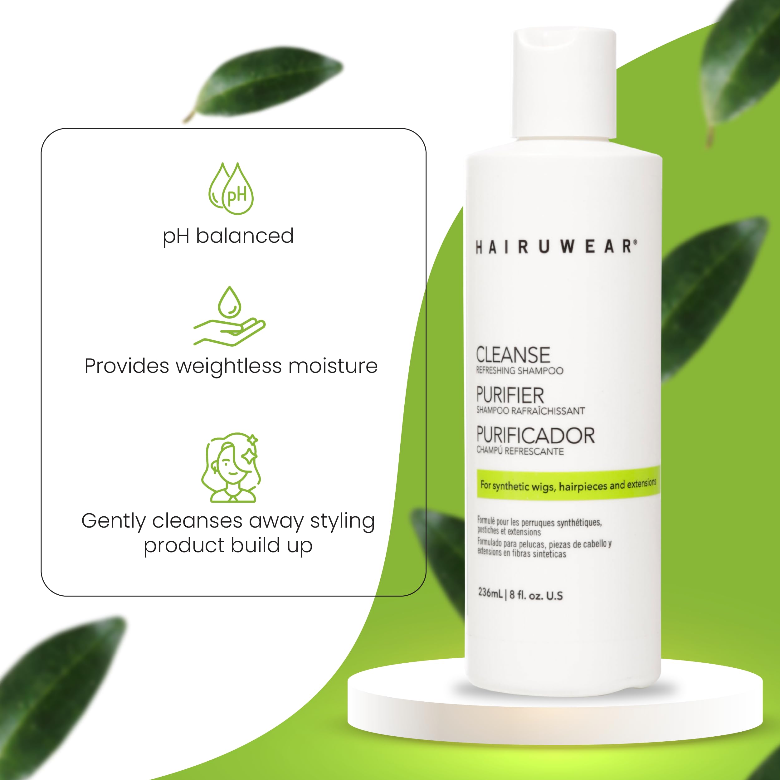 Hair U Wear Wash and Wear Moist Shampoo 8oz.