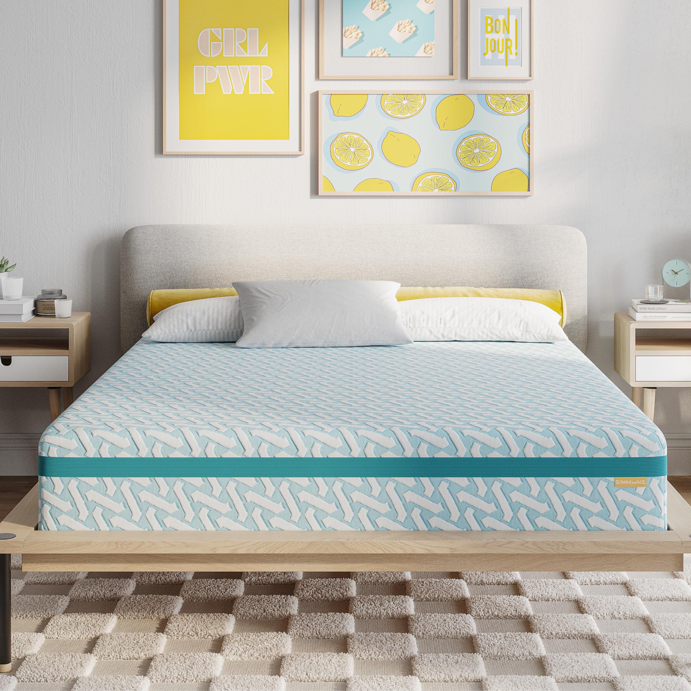 Simmons Blue Dream 10 Inch Gel Memory Foam Mattress - CertiPUR-US Certified - Medium Firmness - Pressure Relief & Motion Separation - Full Size Mattress - Bed in a Box - U.S. Made