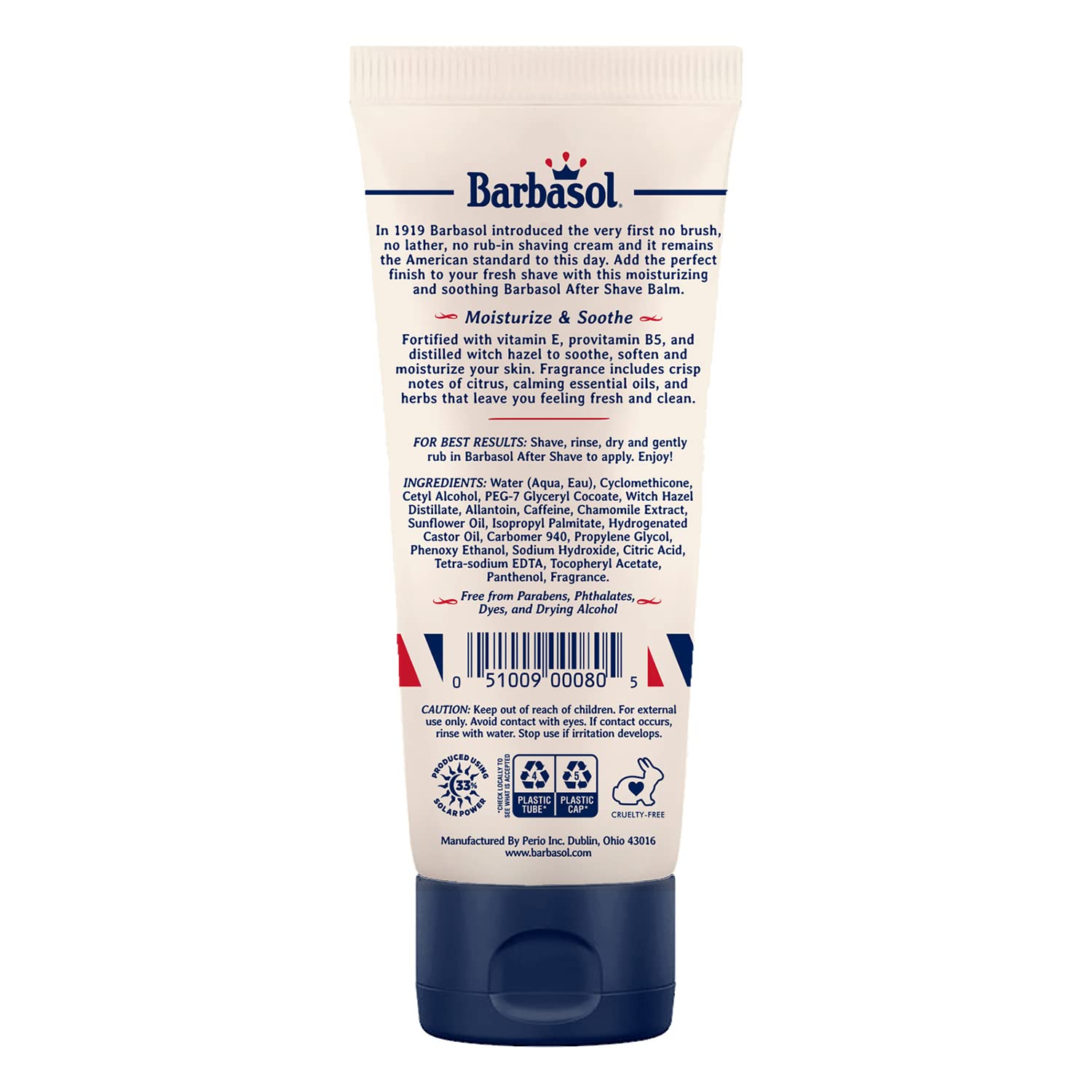 Barbasol After Shave Balm for Men, Soothes and Moisturizes Skin with Vitamin B and Distilled Witch Hazel, 3 OZ (Pack of 1)