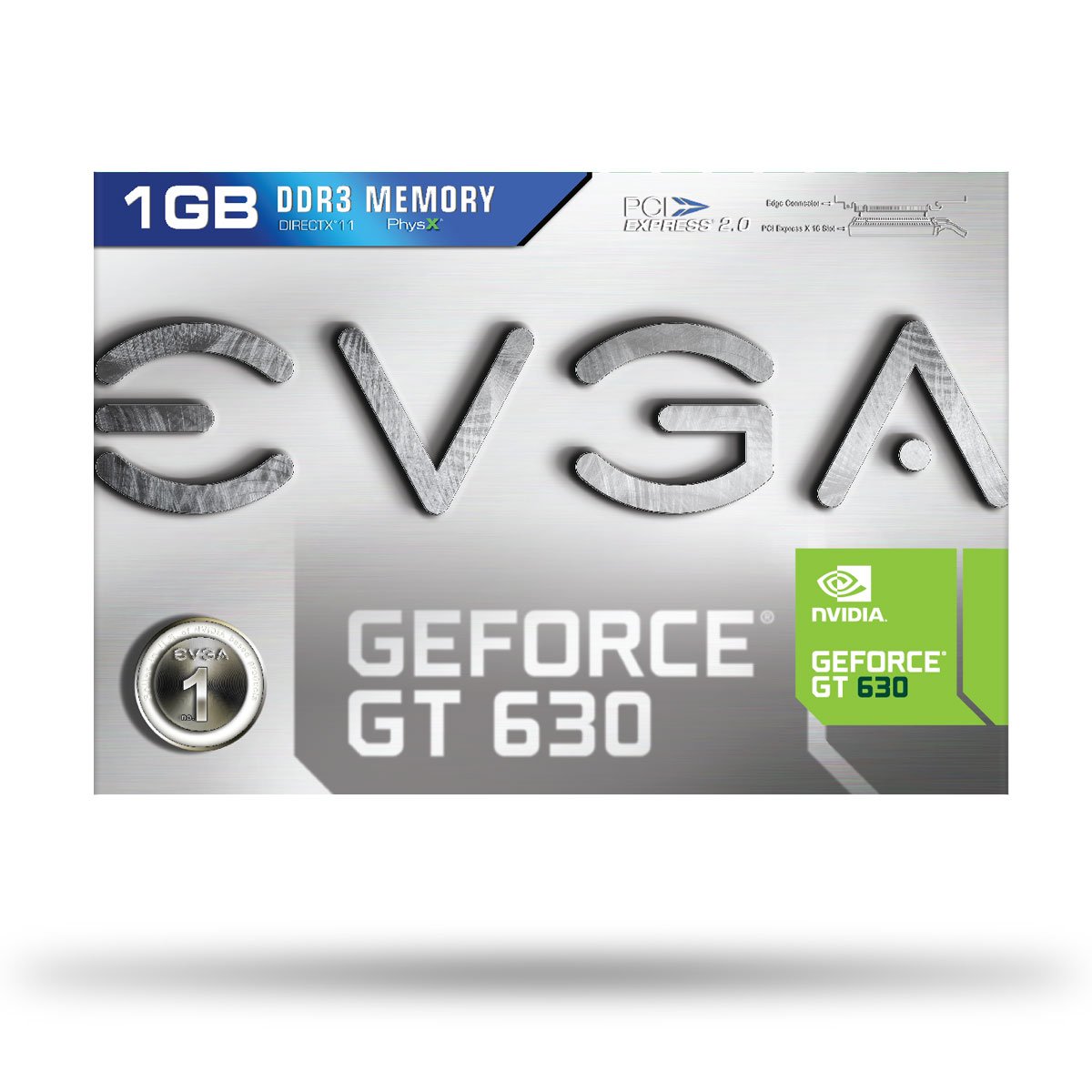 EVGA GeForce GT 630 1GB DDR3 Dual DVI, mHDMI Graphics Cards 01G-P3-2631-KR