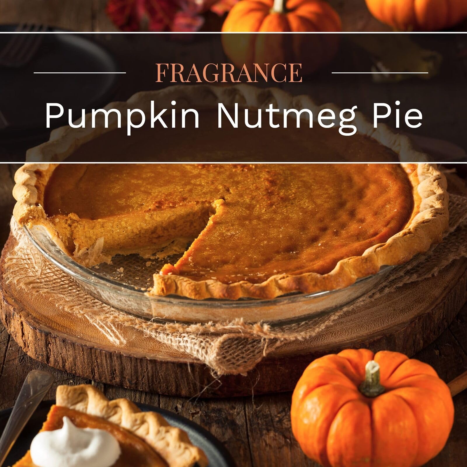 Candle-lite Scented Candles,Pumpkin Nutmeg Pie Fragrance, One 18 oz. Single-Wick Aromatherapy Candle with 110 Hours of Burn Time, Orangecolor