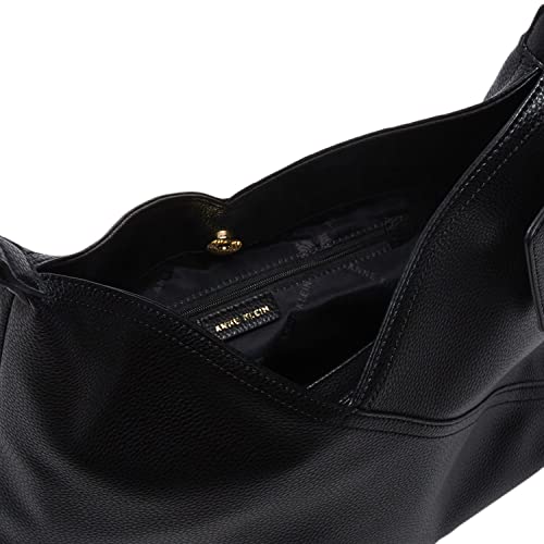 Anne Klein womens A-line With Card Case hobo, Black, One Size US