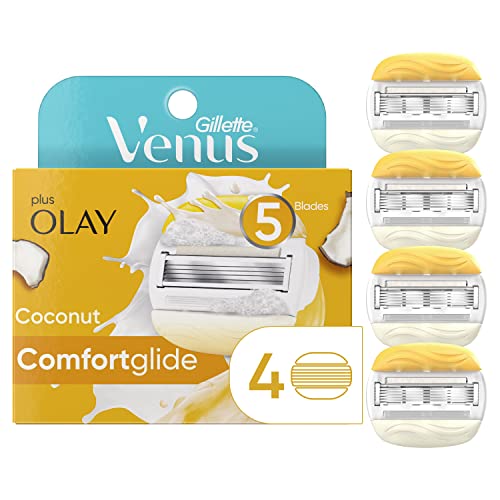 Gillette Venus with Olay Comfortglide Women's Razor Blade Refills, 4 Count, Womens Razors / Blades