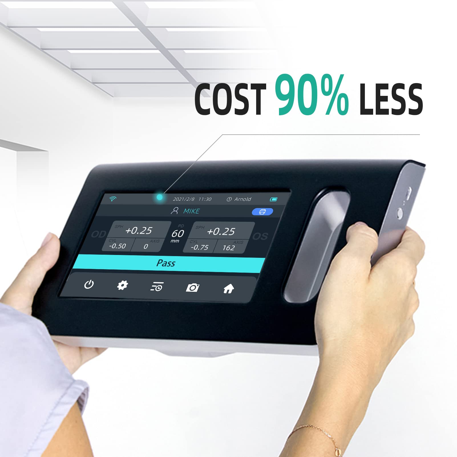 Artificial Intelligence Vision Screener Cost 90% Less 200% More Accuracy Ophthalmology Portable Auto Refractor AI Vision Screening Machine Suitable for Eye Hospital, School, Community