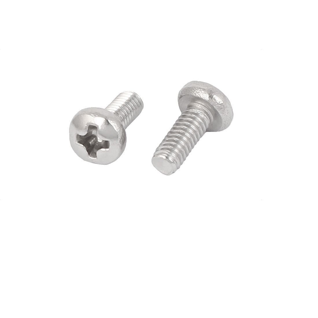 uxcell M2.5x6mm 316 Stainless Steel Phillips Pan Head Machine Screws Silver Tone 50 Pcs