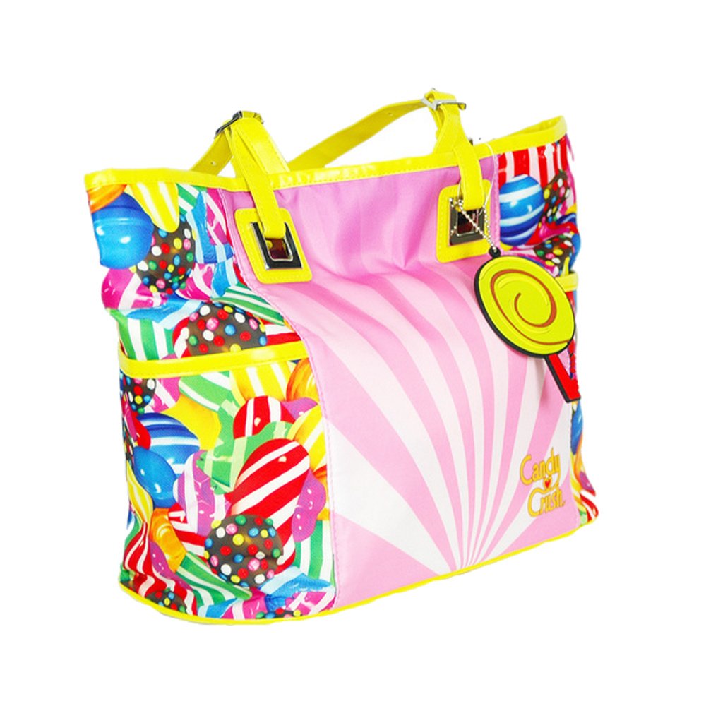 Candy Crush Pink Pattern Shoulder Tote