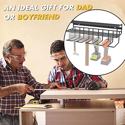 BBASILIYSD Tool Rack Electric Drill Holder Wall Mount Organizer Workshop Accessories Hardware Screwdriver Tool Wrench Storage Power Shelf