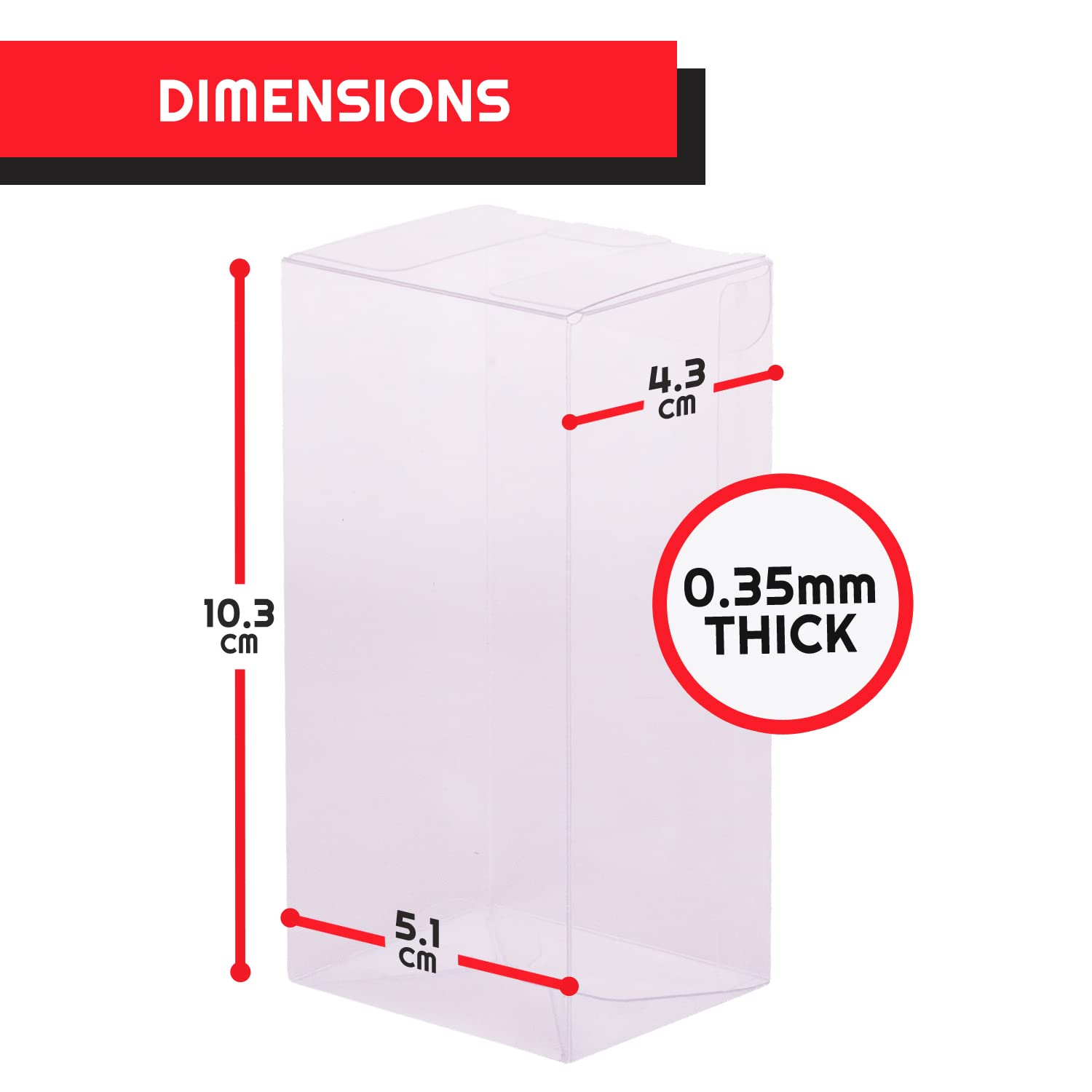 EVORETRO Funko Pop Protector for Funko Pocket Pop Keychain Standard Box Size - 10 Pack - 0.35 mm Clear Thick PET Plastic Display Protective Case Box. Protect and Organize Your Funko Pop Collection.