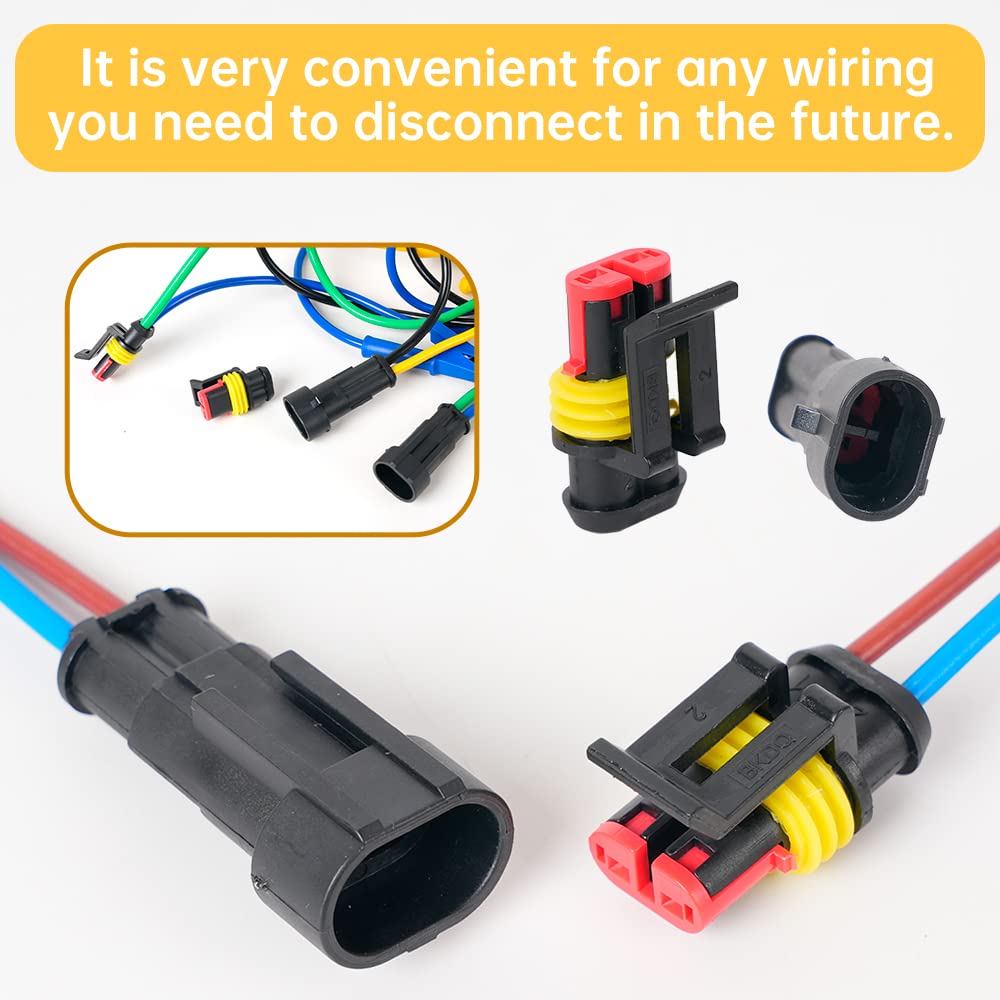 Amliber 798Pcs 43 Kits Waterproof Automotive Wire Connectors With Ratcheting Wire Crimper, 1/2/3/4/5/6 Pin Automotive Electrical Connectors With Wire Crimping Tool Kit