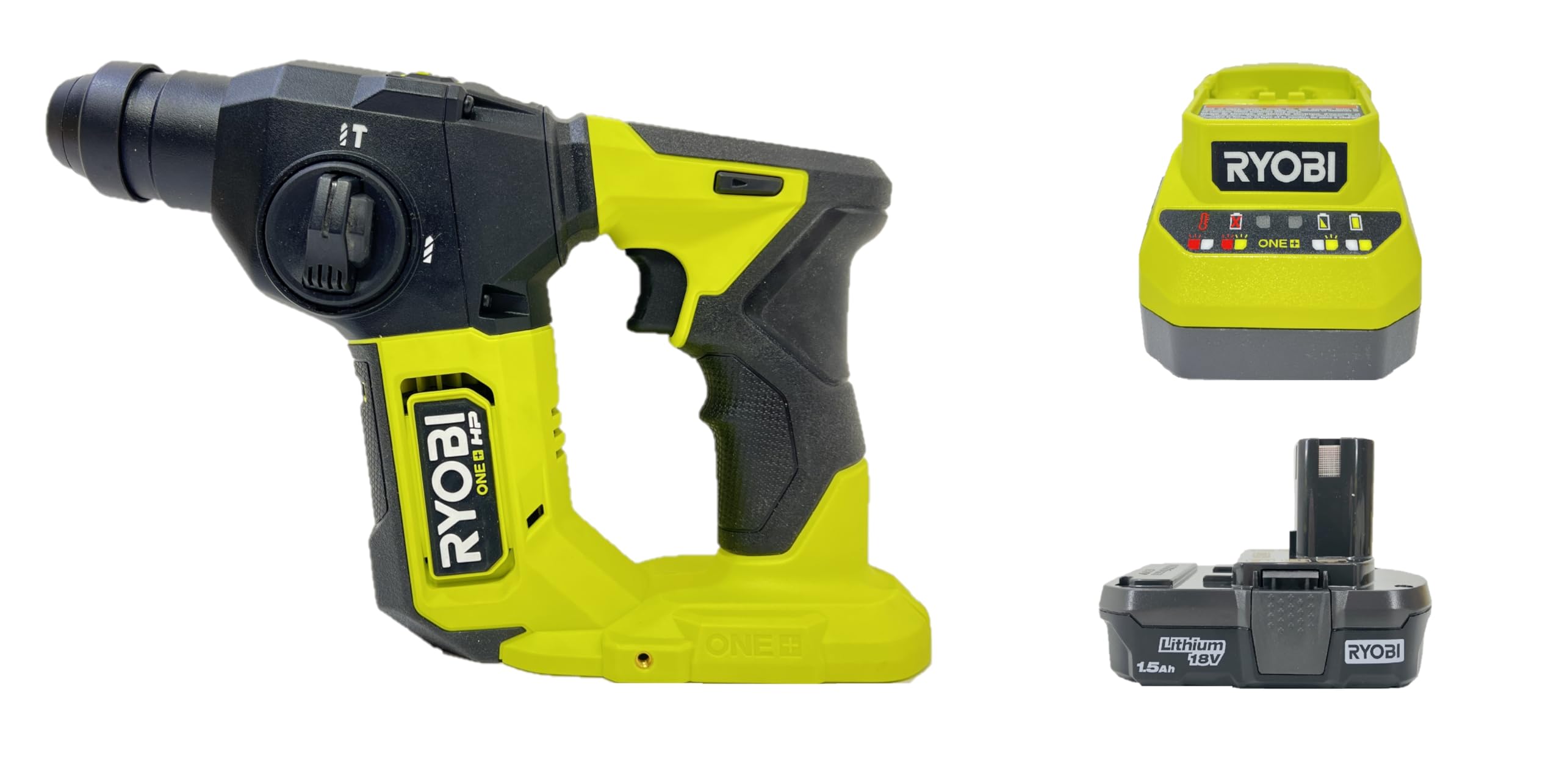 RYOBI 18V ONE+ HP Compact Brushless 5/8" SDS-Plus Rotary Hammer Drill with Battery and Charger (Bulk Packaged)