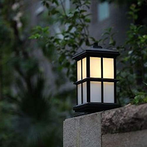 LZQDM Simple Chinese Style Column Head Lamp LED Doorpost Garden Lamp Waterproof Super Bright Villa Fence Home Door Lamp