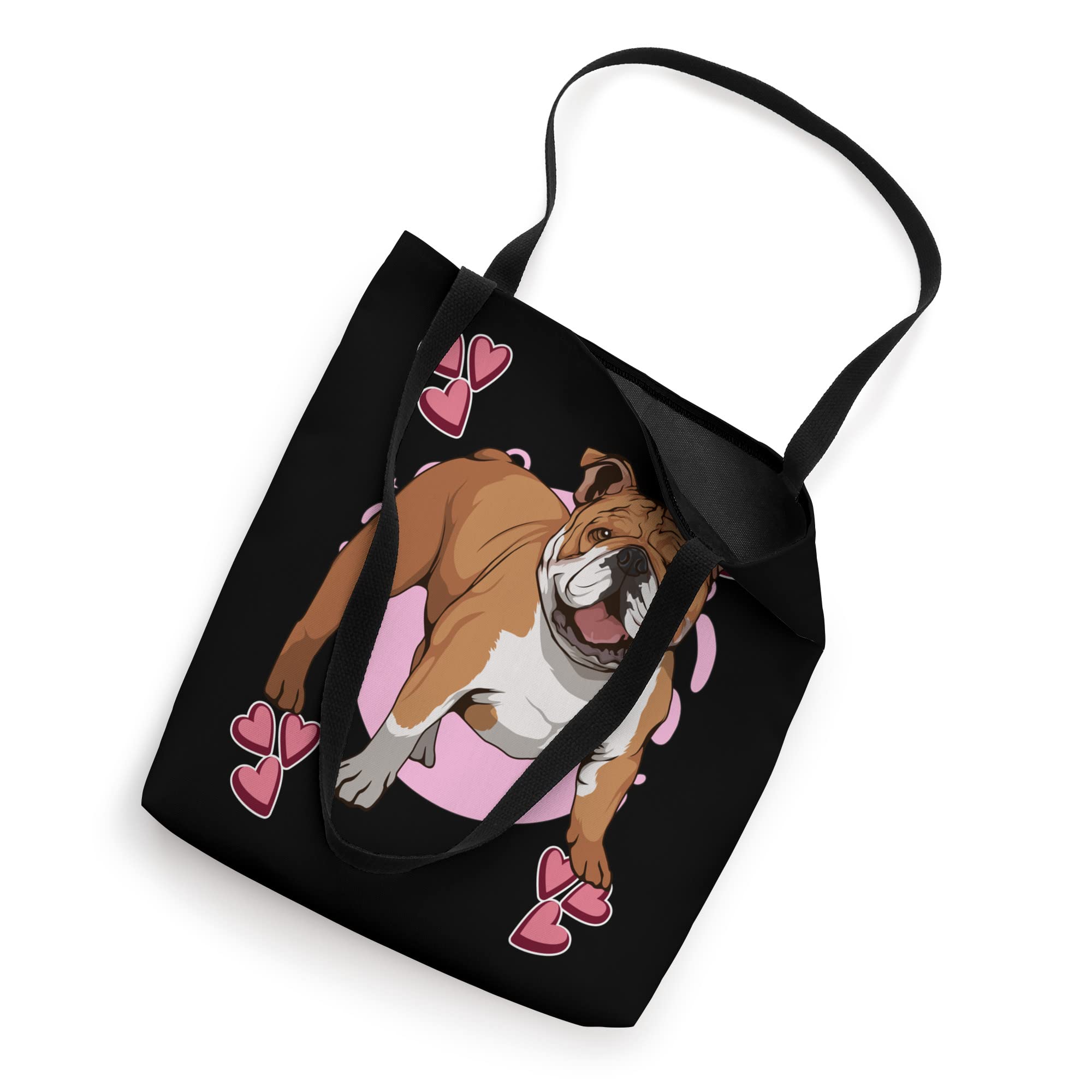 English Bulldog Heart Design Dog Owner Stuff English Bulldog Tote Bag