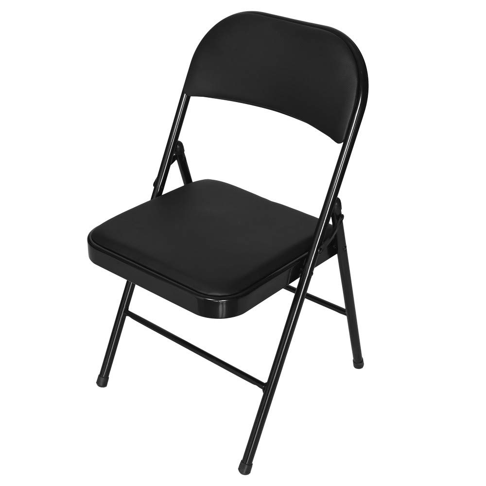 Executive Conference Task Office Chair,Folding Super Load-Bearing Steel Plate Chair, PU Leather,Double Sponge,Ergonomic,Anti-Slip Mat Silent(Ship from US!)