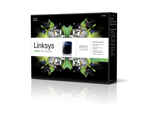 Linksys N750 Wi-Fi Wireless Dual-Band+ Router with Gigabit & USB Ports, Smart Wi-Fi App Enabled to Control Your Network from Anywhere (EA3500)