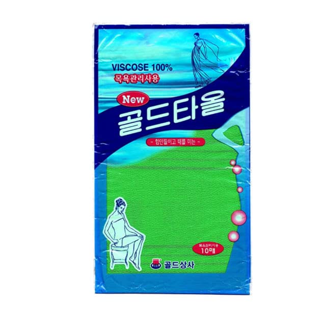 GOLDSANGSA-Korean Exfoliating Towel Washcloth Mitts (Large 10pcs)/Korean Italy Towel Skincare Exfoliating Scrub Bath Cloth Remove Dead Skin