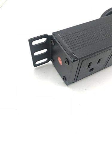 Raising Electronics 1U Rack Mount Distribution Power Unit-10 Outlet 15A PDU with Switch