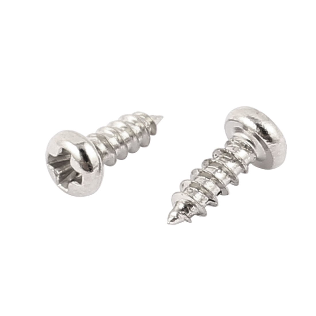 uxcell 50 Pcs M2 X 6mm Stainless Steel Phillips Round Head Self Tapping Screws Bolts